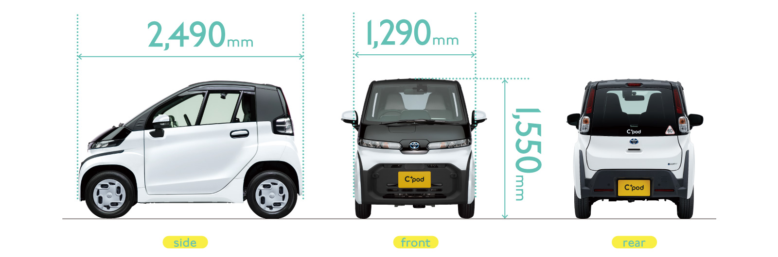 C+pod | サイズ＆スペース | 静岡トヨタ【公式】